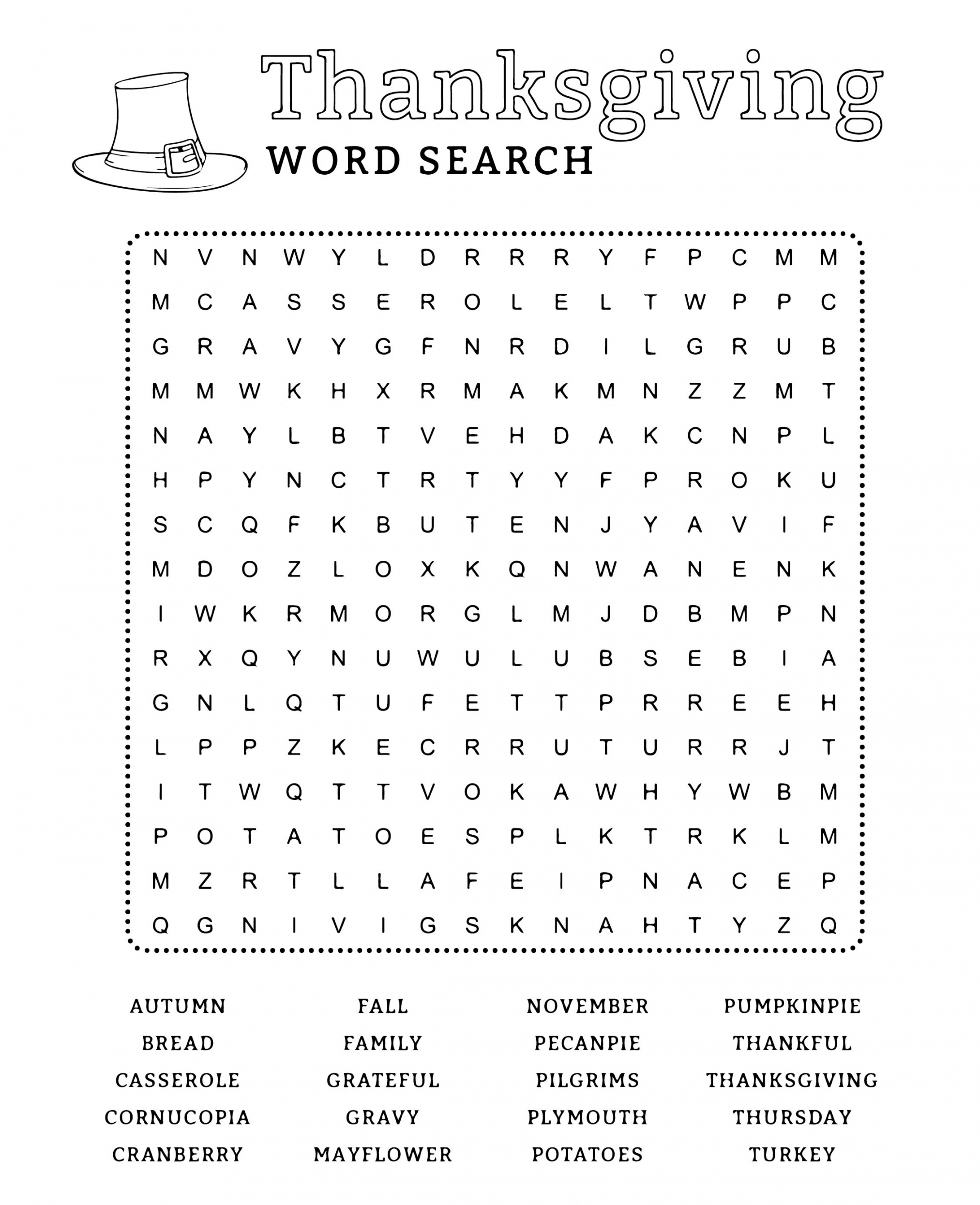 Printable Large Print Thanksgiving Word Search Word Search Maker Printable Large Print Thanksgiving Word Search Word Search Maker